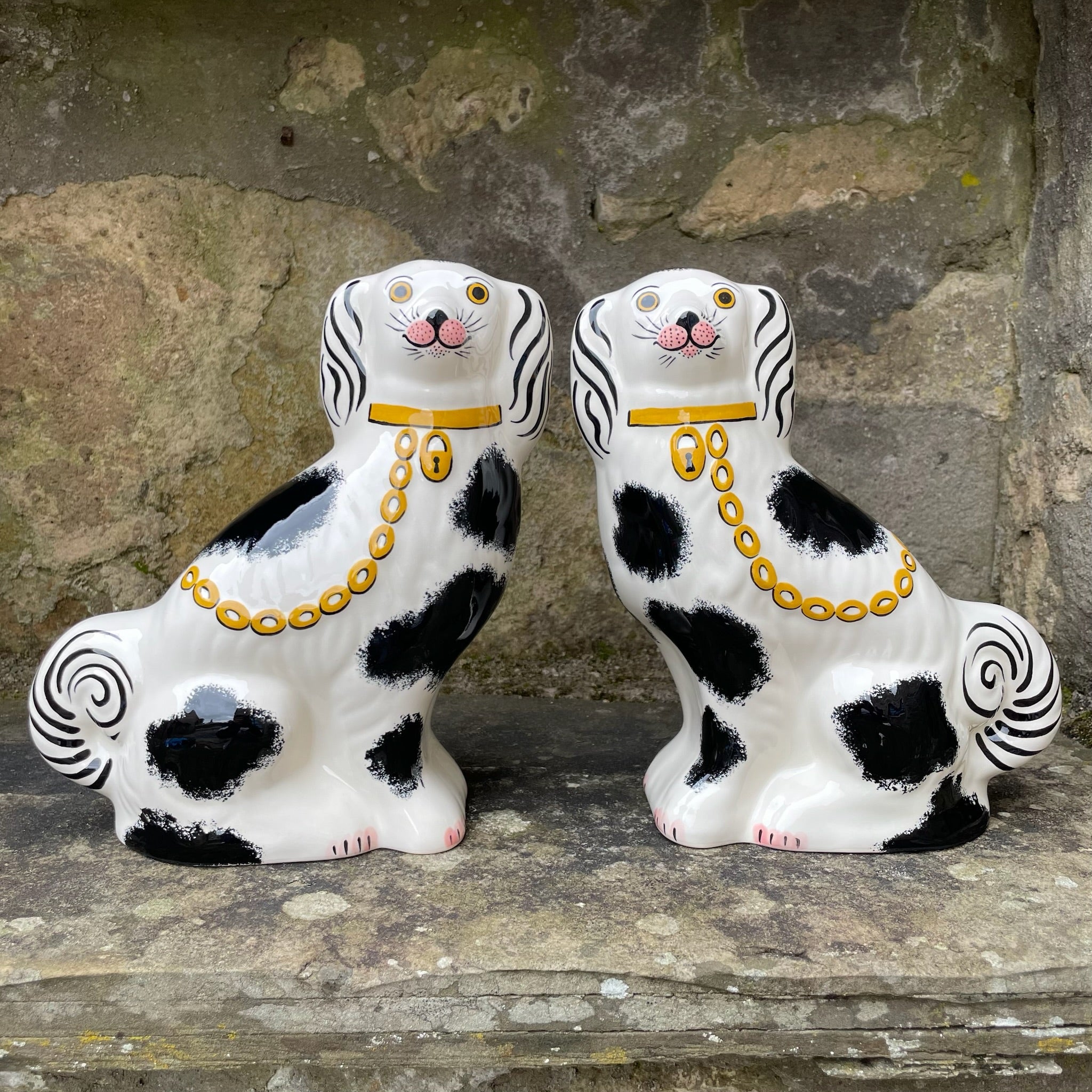 Wemyss Ware Black and White Wally Dog | Griselda Hill Pottery
