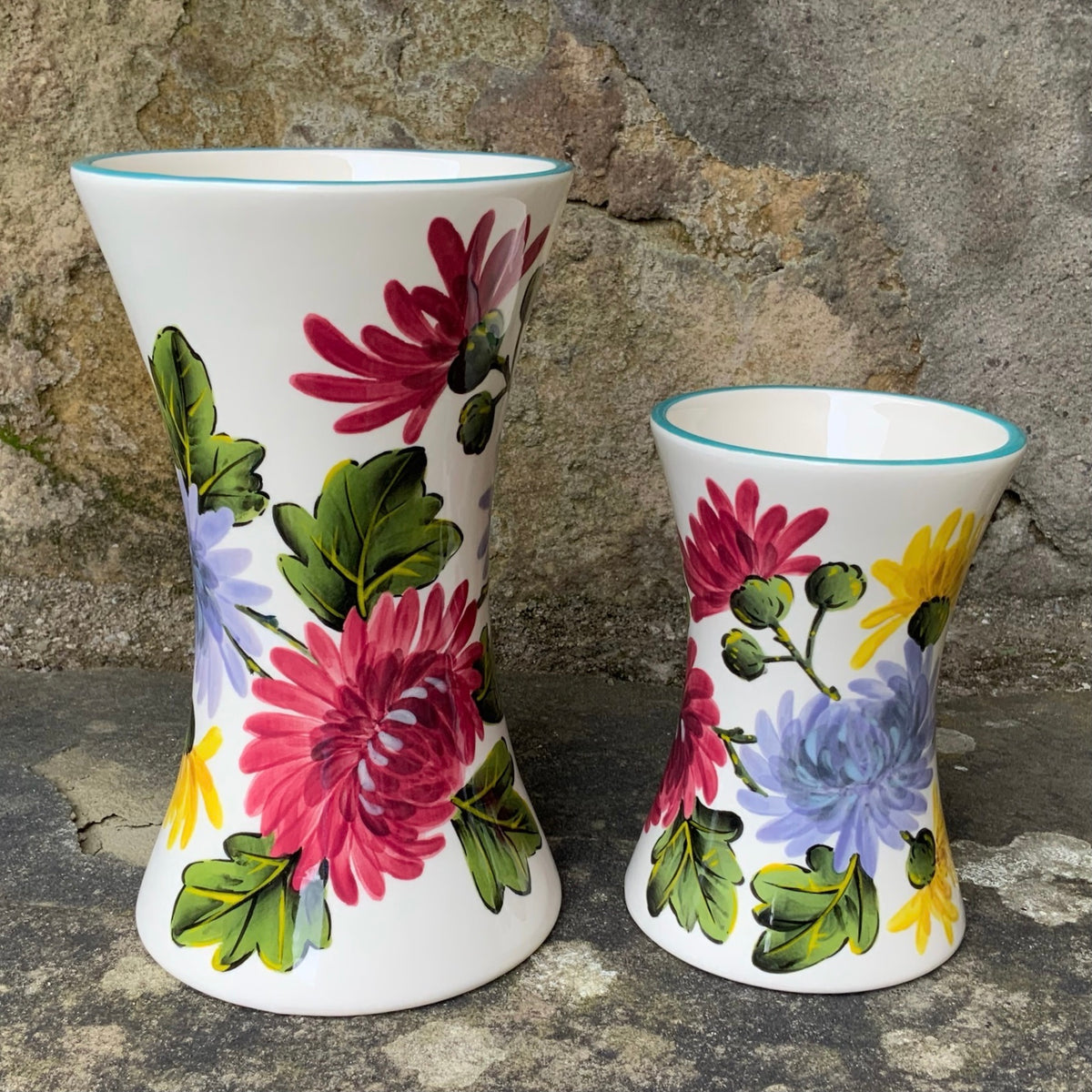 Wemyss Ware Hand Painted Chrysanthemum Beaker Vase | G. Hill Pottery