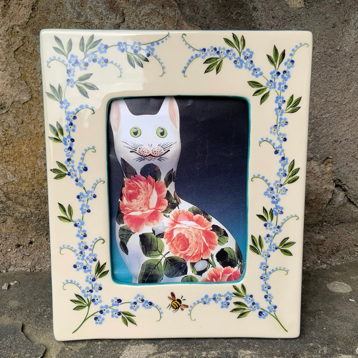 Wemyss Ware Forget Me Not Photo Frame | Griselda Hill Pottery