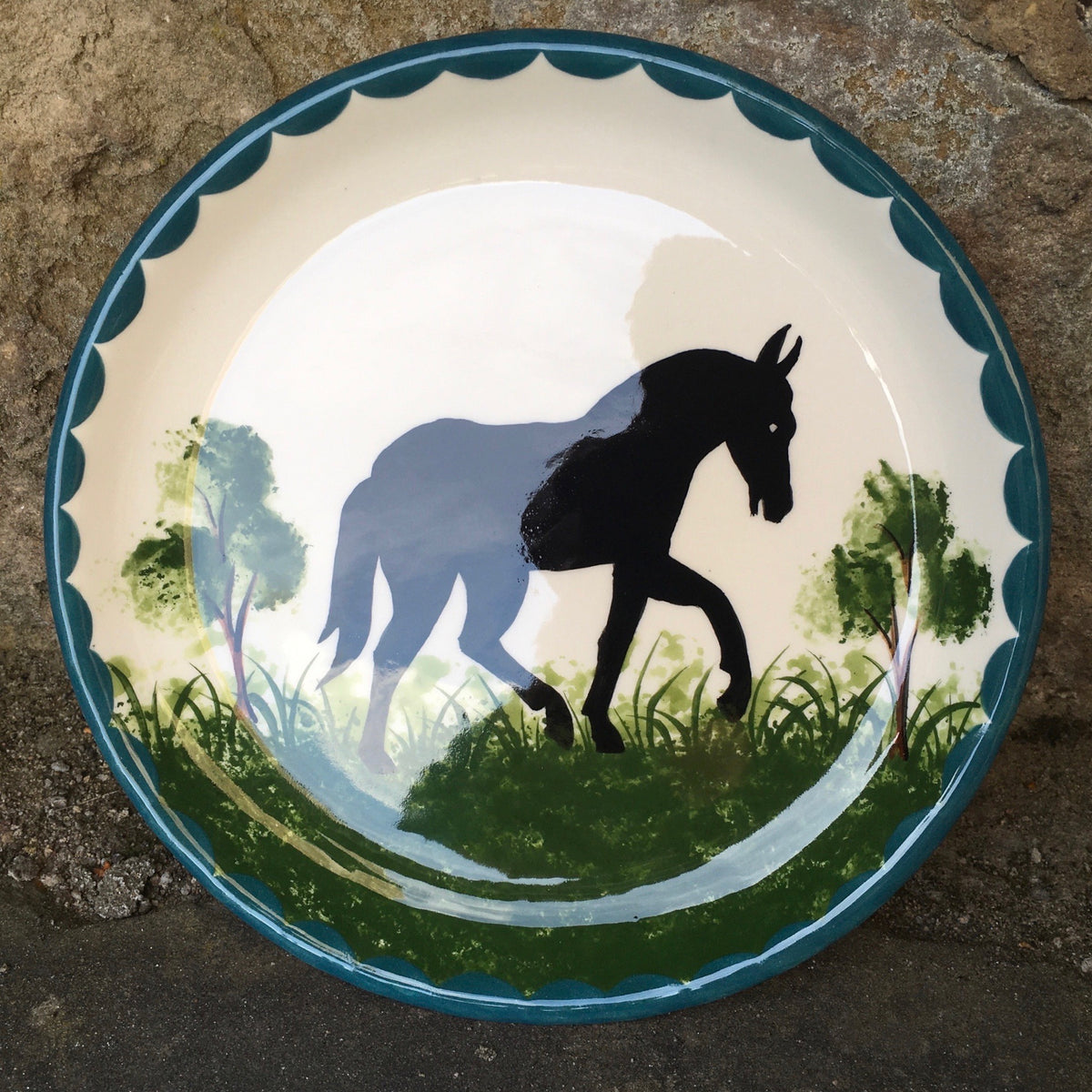 Scottish Wemyss Ware Horse Small Plate | Griselda Hill Pottery