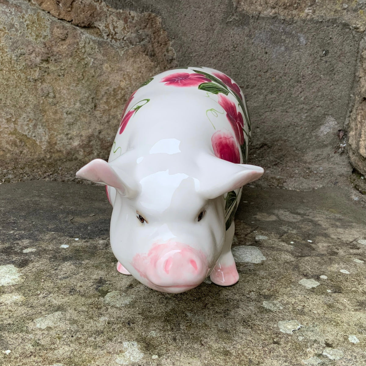 Wemyss Ware Sweet Pea Standing Pig | Griselda Hill Pottery